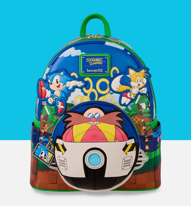 New Loungefly Sonic the Hedgehog Backpack 26cm - Own4Less